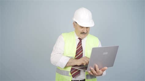 Engineer Holding Laptop Laughing At Camera 42543307 Stock Video At