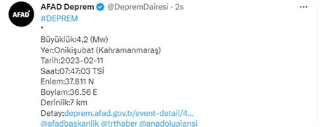 Şubat SON DEPREMLER Deprem mi oldu nerede AFAD son dakika deprem listesi