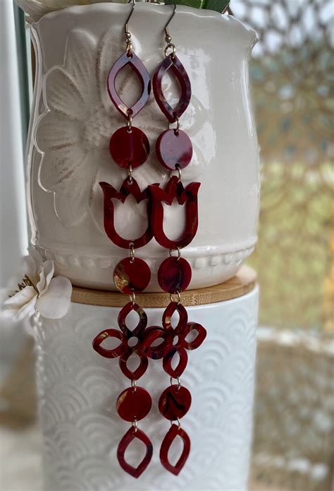 Earring Dangles Flower Earrings Pow Wow Earrings Indigenous Earrings