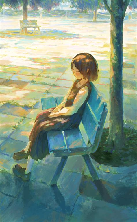 Safebooru 1girl Black Dress Black Footwear Black Hair Closed Eyes Day