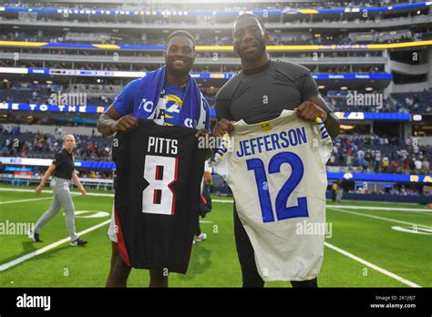 Los Angeles Rams Wide Receiver Van Jefferson 12 And Atlanta Falcons