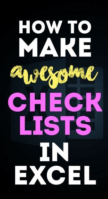 Create Edgy To Do Or Checklists With Check Boxes In Excel Shortfall Calculator Artofit