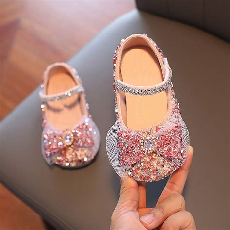 Zaroyeax Girls Dress Shoes Cute Bow Mary Jane Shoes Ballerina With