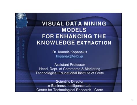 [ppt] visual data mining models e business intelligence lab for