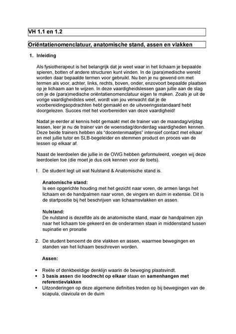 Vh 11 En 12 Anatomische Stand Assen Vlakken En Plaatsbepalingen 04