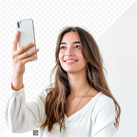 Premium Psd Young Beautiful Woman Taking Selfie With Smartphone