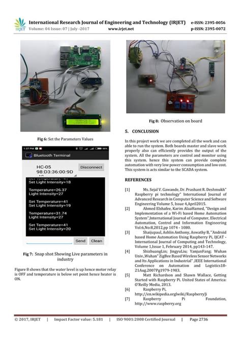 Raspberry Pi Based Industrial Process Monitoring Over Android And Controlling Through Zigbee