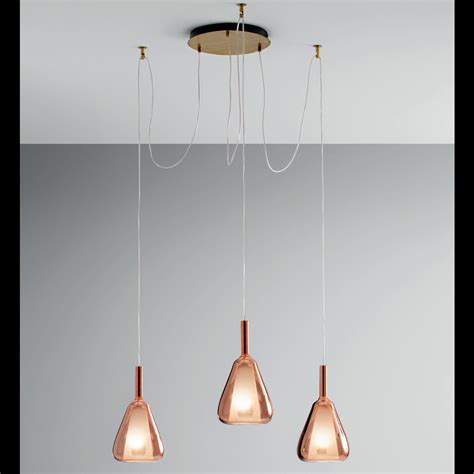 Ofelia Gea Luce Lampadario Moderno Sospensioni In Vetro Colorato