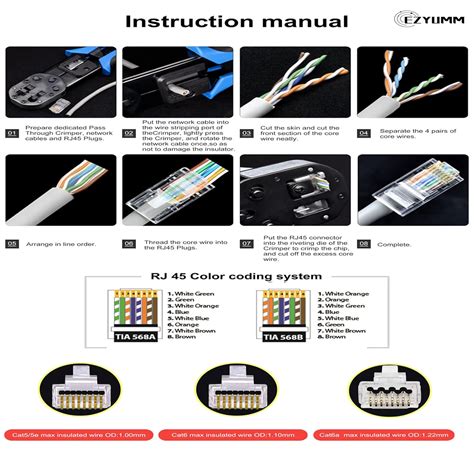 Ezyumm Conectores Rj45 100 Piezas Cat6 Rj45 De Paso A Través De Conectores Extremos Ethernet