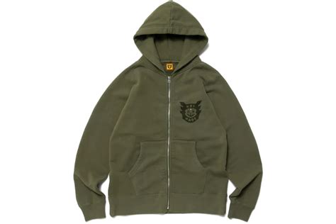 Human Made Uzi Made Zip Hoodie Oliev Drab Fw22 Cn