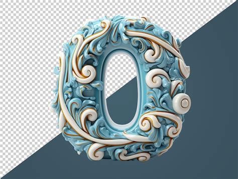 Premium Psd Porcelain Number Zero With Transparent Background