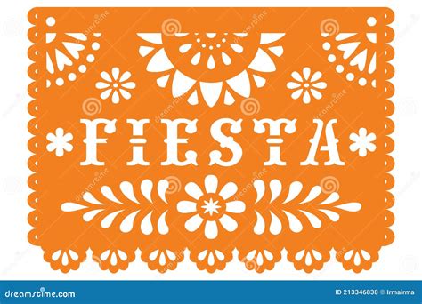 Fiesta Mexican Banner Stock Vector Illustration Of Paper 213346838