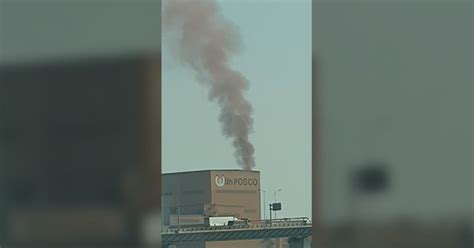 포스코 광양제철소에서 불완전 연소 가스 비정상 분출