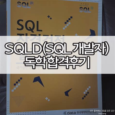 자격증 Sql 개발자sqld 독학 합격 후기feat 교재 공부방법 시험후기 꿀팁 네이버 블로그