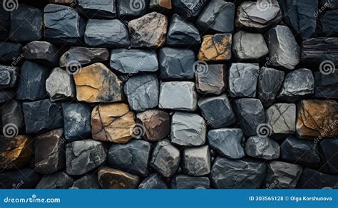 Grey Cobblestone Texture For Traditional Pavement Design Stock