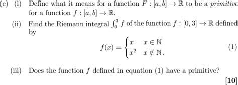 Solved I Define What It Means For A Function F A B R Chegg