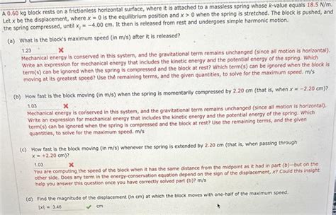 Solved Kg Block Rests On A Frictionless Horizontal Chegg
