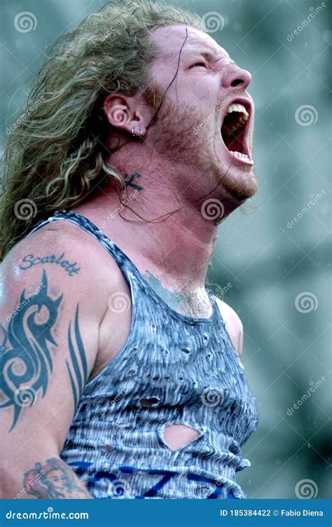 Stone Sour Corey Taylor During The Concert Editorial Photography