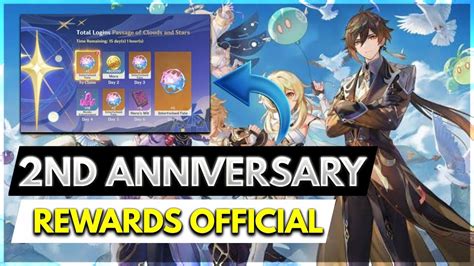 2nd Anniversary Rewards Officially Revealed Genshin Impact Youtube
