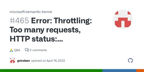 Error Throttling Too Many Requests Status Toomanyrequests