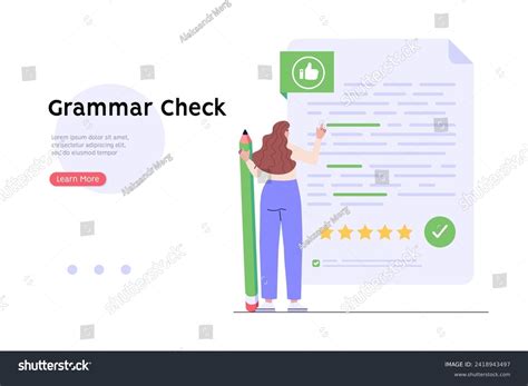 Editing Document Text Correcting Grammar Mistake Stock Vector Royalty Free 2418943497