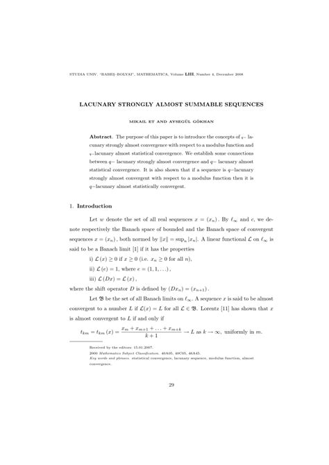 Pdf Strongly Almost W λ Q Summable Sequences