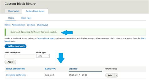 Adding New Drupal Blocks Studyopedia