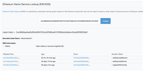 ENS Namehash And TokenId Do Not Match Issue 45 SmartTokenLabs