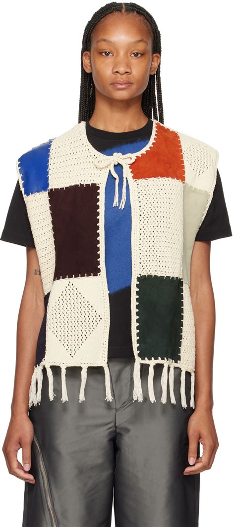 ader error multicolor patchwork vest ssense