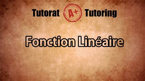 Question Math Secondaire 3 Au Québec Fonction Linéaire