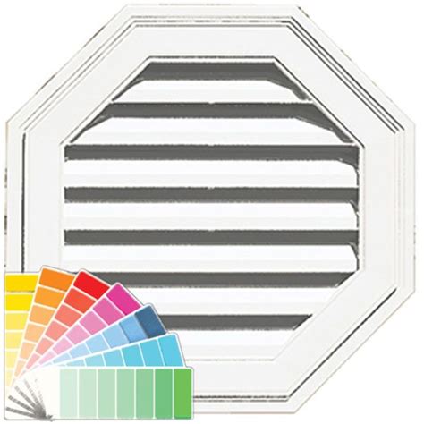 22 Inch W X 22 Inch H Octagon Gable Vent Louver 54 Sq Inch Vent Area