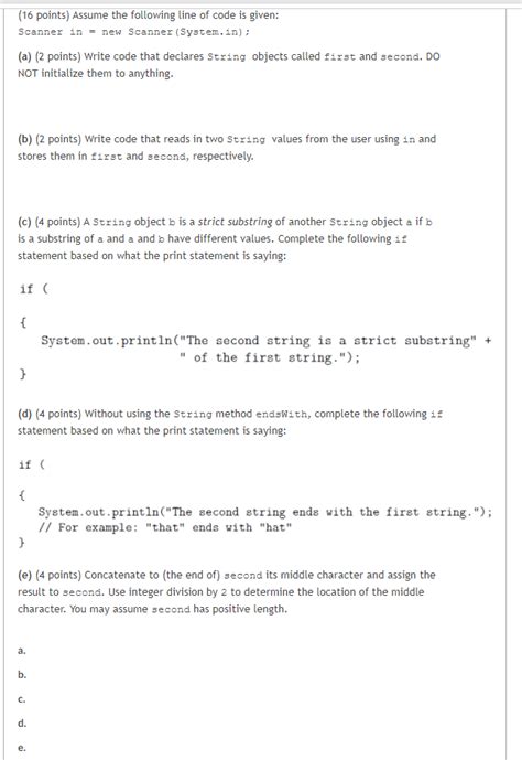 Solved Points Assume The Following Line Of Code Is Chegg