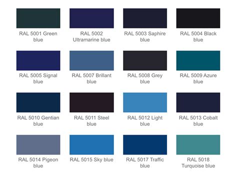 Ral Colour Standard Blue Color Chart Pantone Png Clipart 56 Off
