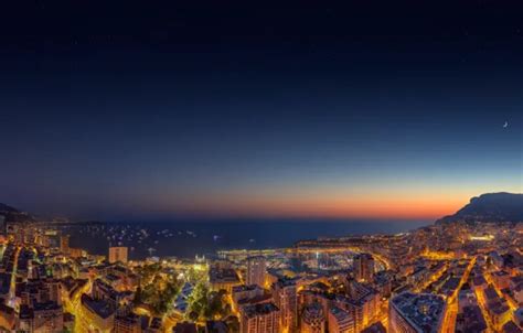 Wallpaper Sea The City The Evening Panorama Monaco Yacht Show
