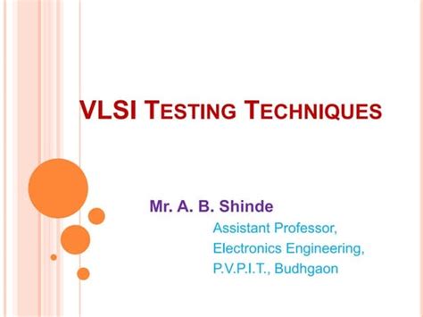 Lssd Level Sensitive Scan Design Vlsi Ece 6th Sem Ppt