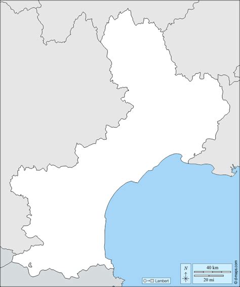 Languedoc Roussillon d maps carte géographique gratuite carte