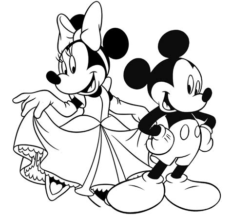 Gambar Mewarnai Mickey Mouse