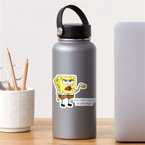 Material Girl Spongebob Sticker For Sale By Miru The O Redbubble