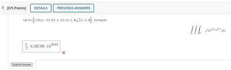 Solved E { R θ Z 0≤θ≤π 0≤z≤1 9z≤r≤9} Compute