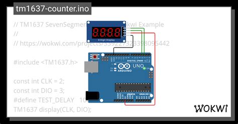 Tm1637 Counter Ino Copy Wokwi ESP32 STM32 Arduino Simulator