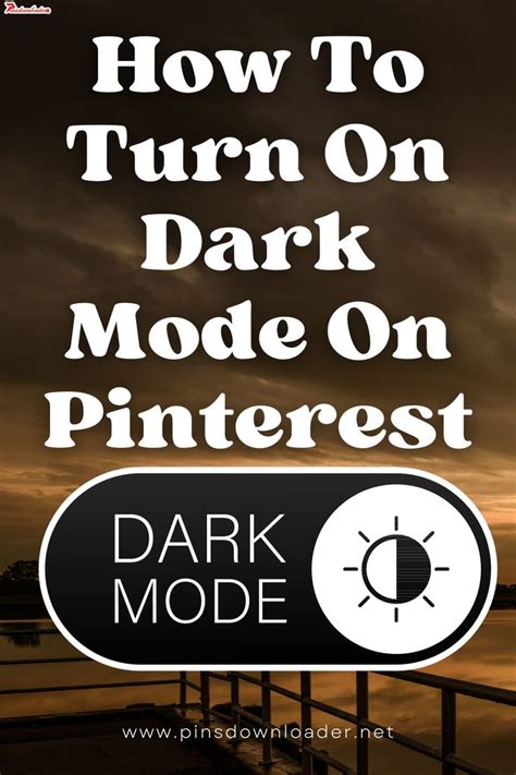 Dark Mode With The Text How To Turn On Dark Mode On Pinterest