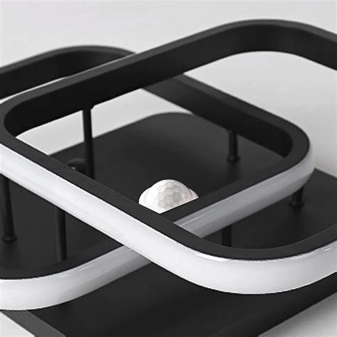 Adisun Lámpara De Techo Led Con Sensor De Movimiento Montaje Negro De