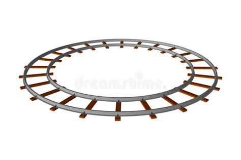 Circle Railway Isolated On White Background Stock Illustration