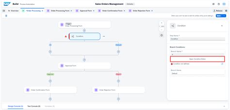 create a process condition sap tutorials