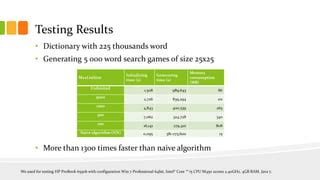 Fast Exact String Pattern Matching Algorithm For Fixed Length Patterns PPT