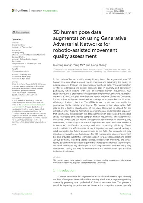 Pdf 3d Human Pose Data Augmentation Using Generative Adversarial