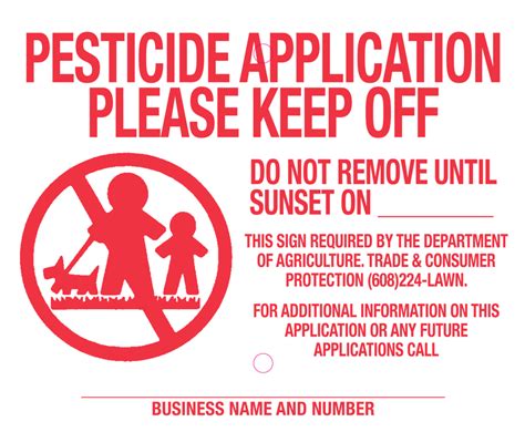 Lawn Treatment Application Signs And Stakes Wisconsin — Great Lakes