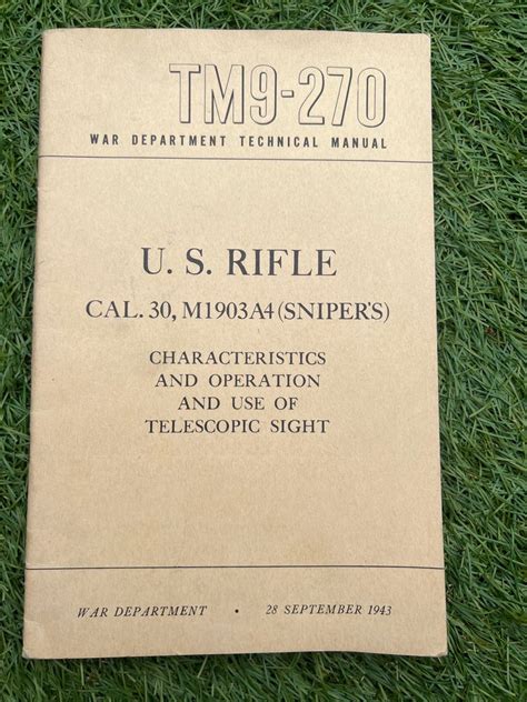 Rare WW M A Sniper Rifle Manual Specific About Telescopic Sights Beautiful Plates