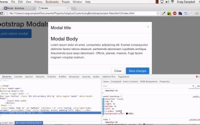 Customizing Bootstrap Components - Recoloring the Backdrop