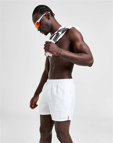 White Nike Core 5 Swim Shorts Jd Sports
